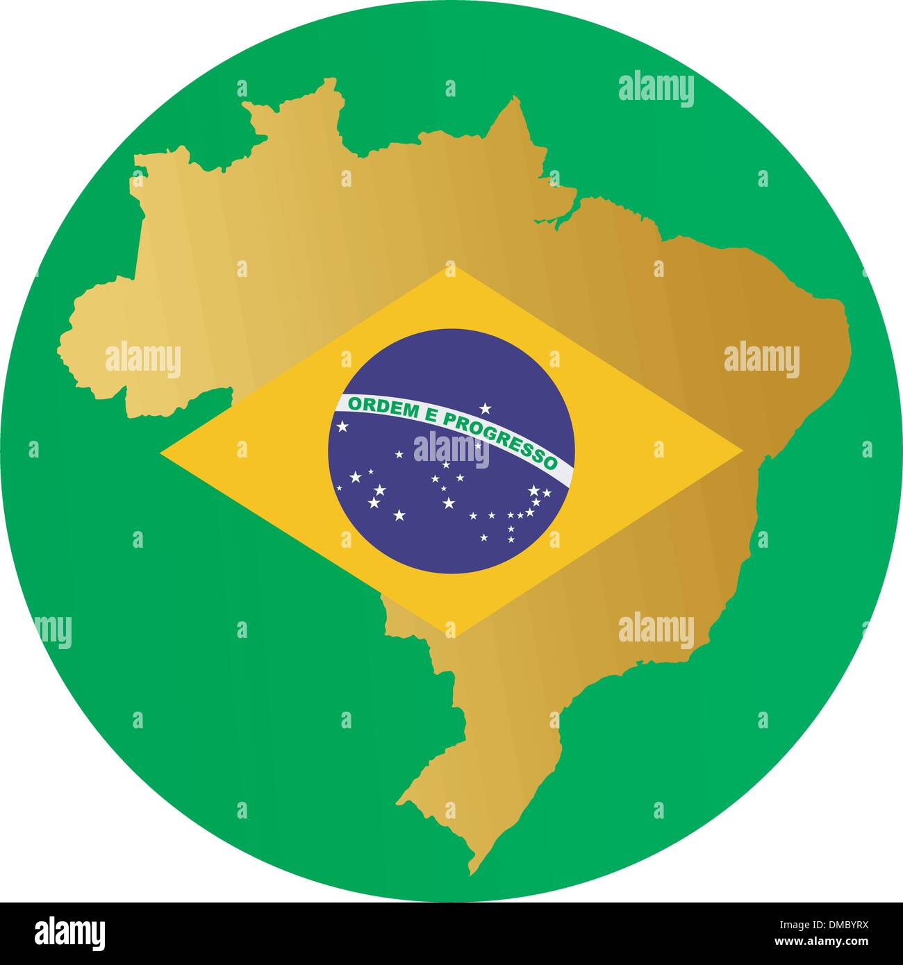 flag button in colours of Brazil Stock Vector Image & Art - Alamy