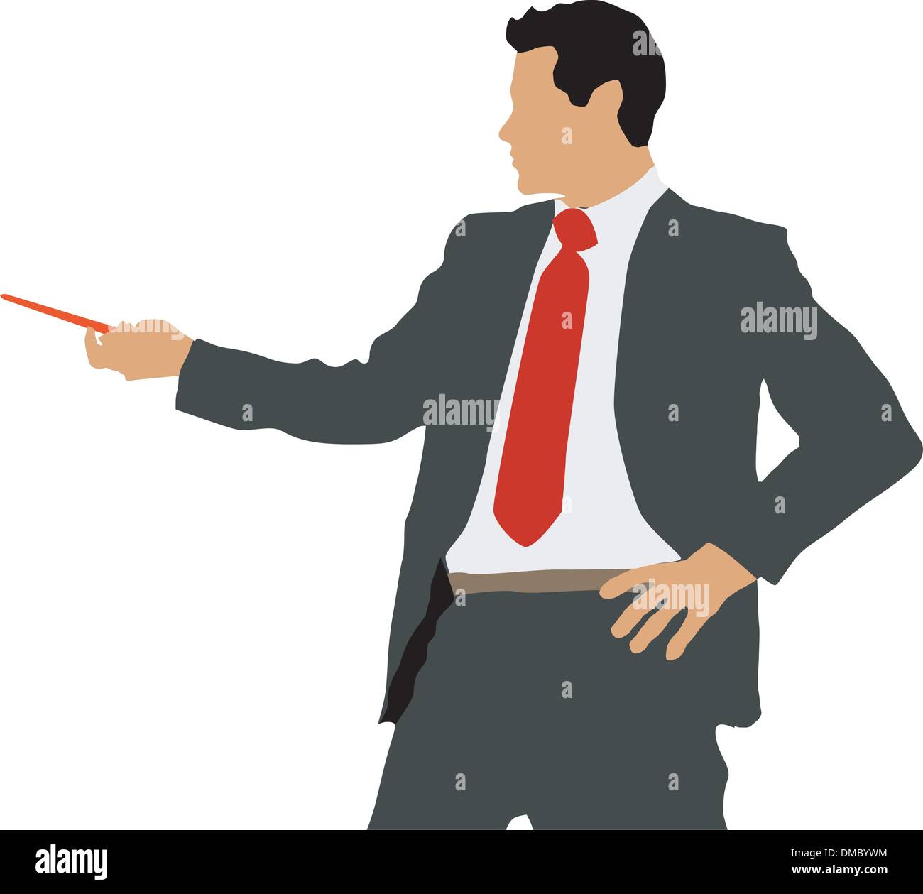 business man with pointer Stock Vector Image & Art - Alamy
