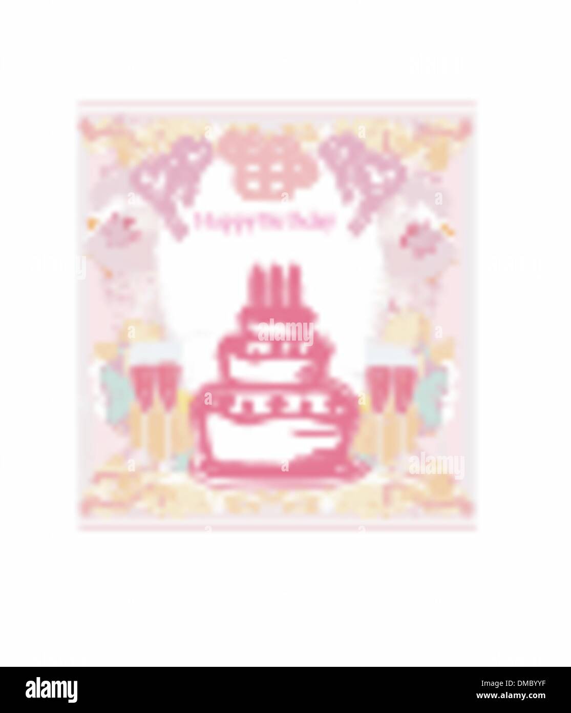The birthday cake poster Cut Out Stock Images & Pictures - Alamy