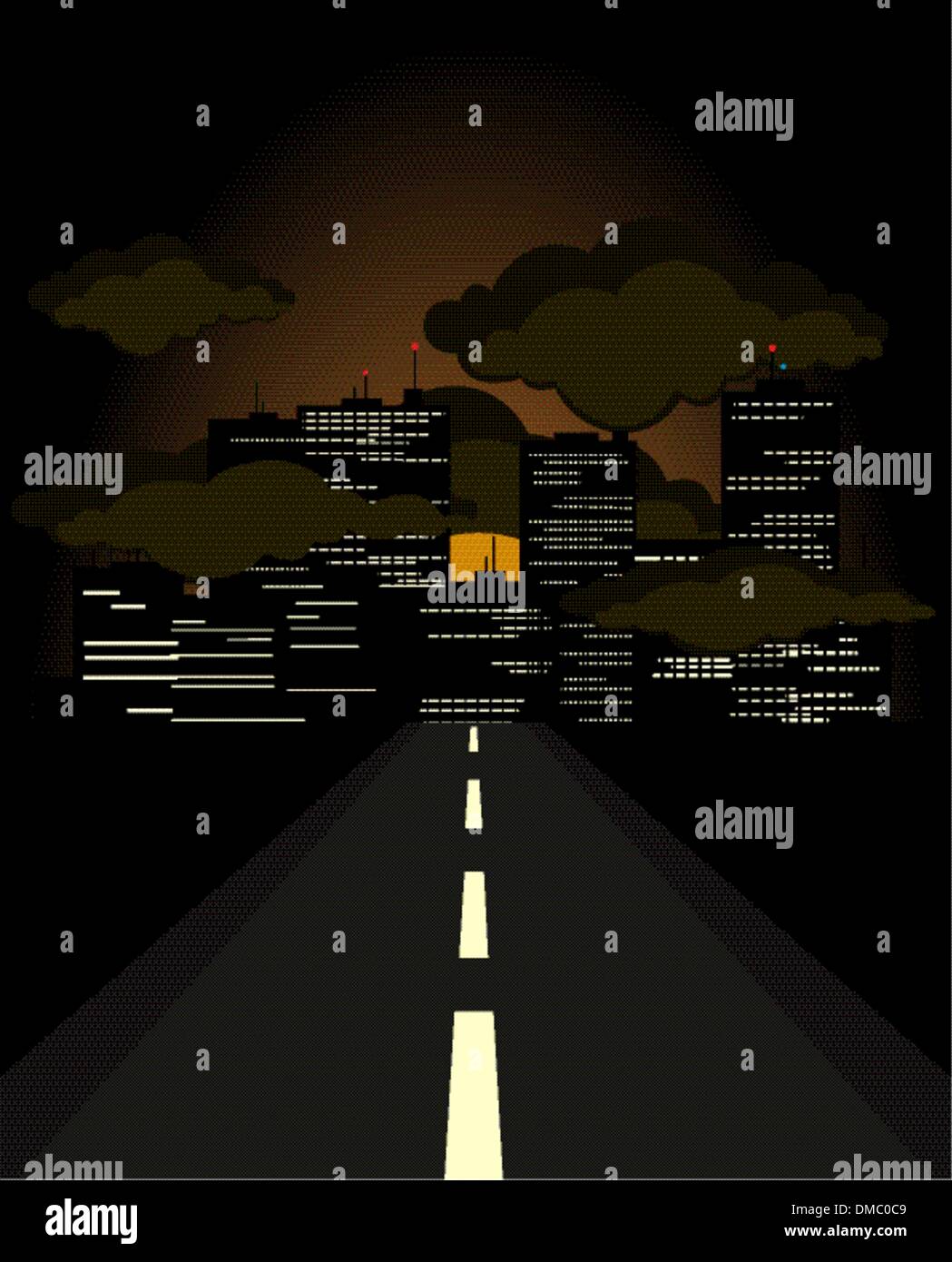 Desert road on way Stock Vector Images - Alamy