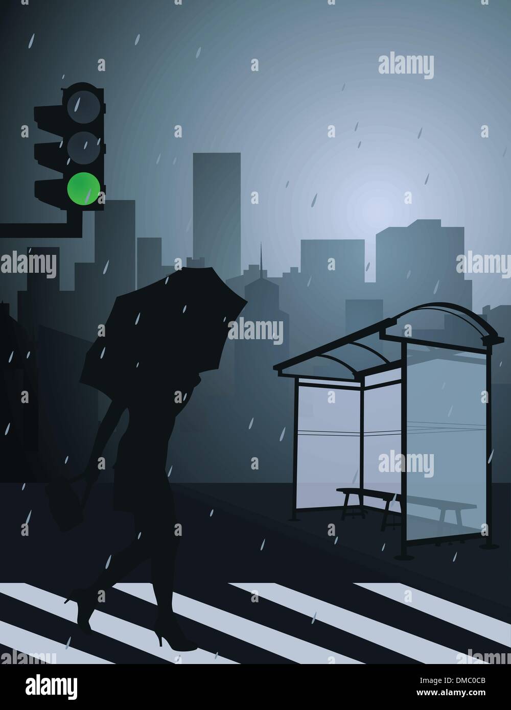 City tower in background Stock Vector Images - Alamy