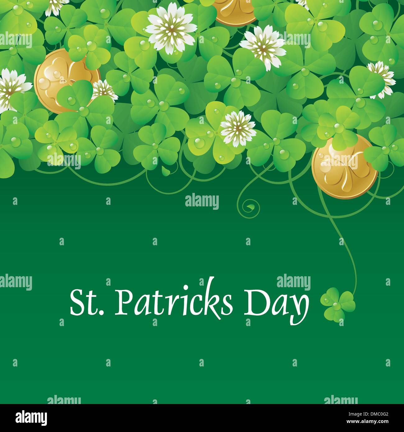 Golden four leaf clover Stock Vector Images - Alamy