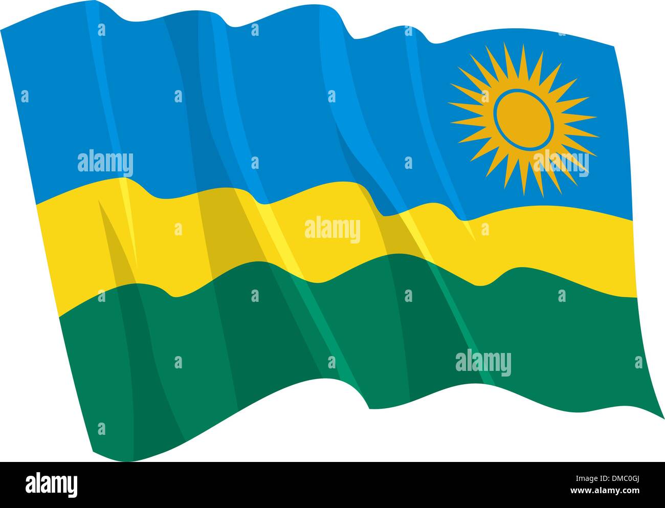 Political waving flag of Rwanda Stock Vector Image & Art - Alamy