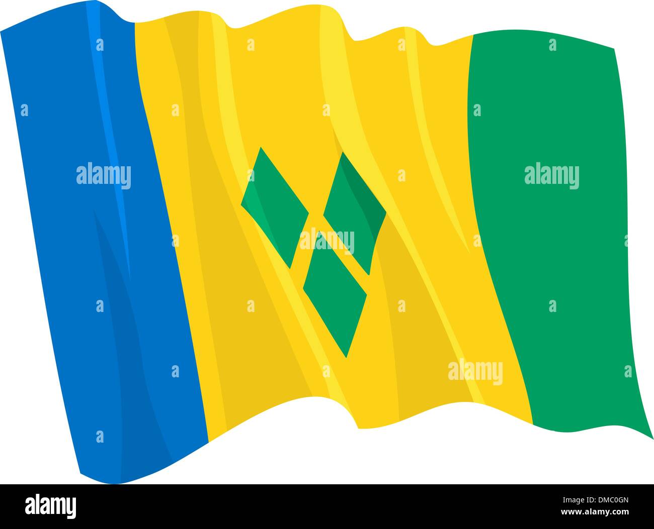 Flag of grenadines Stock Vector Images - Alamy