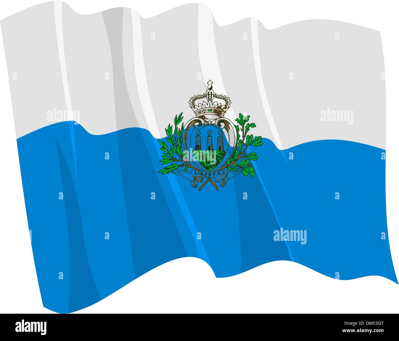 Political waving flag of San Marino Stock Vector Image & Art - Alamy