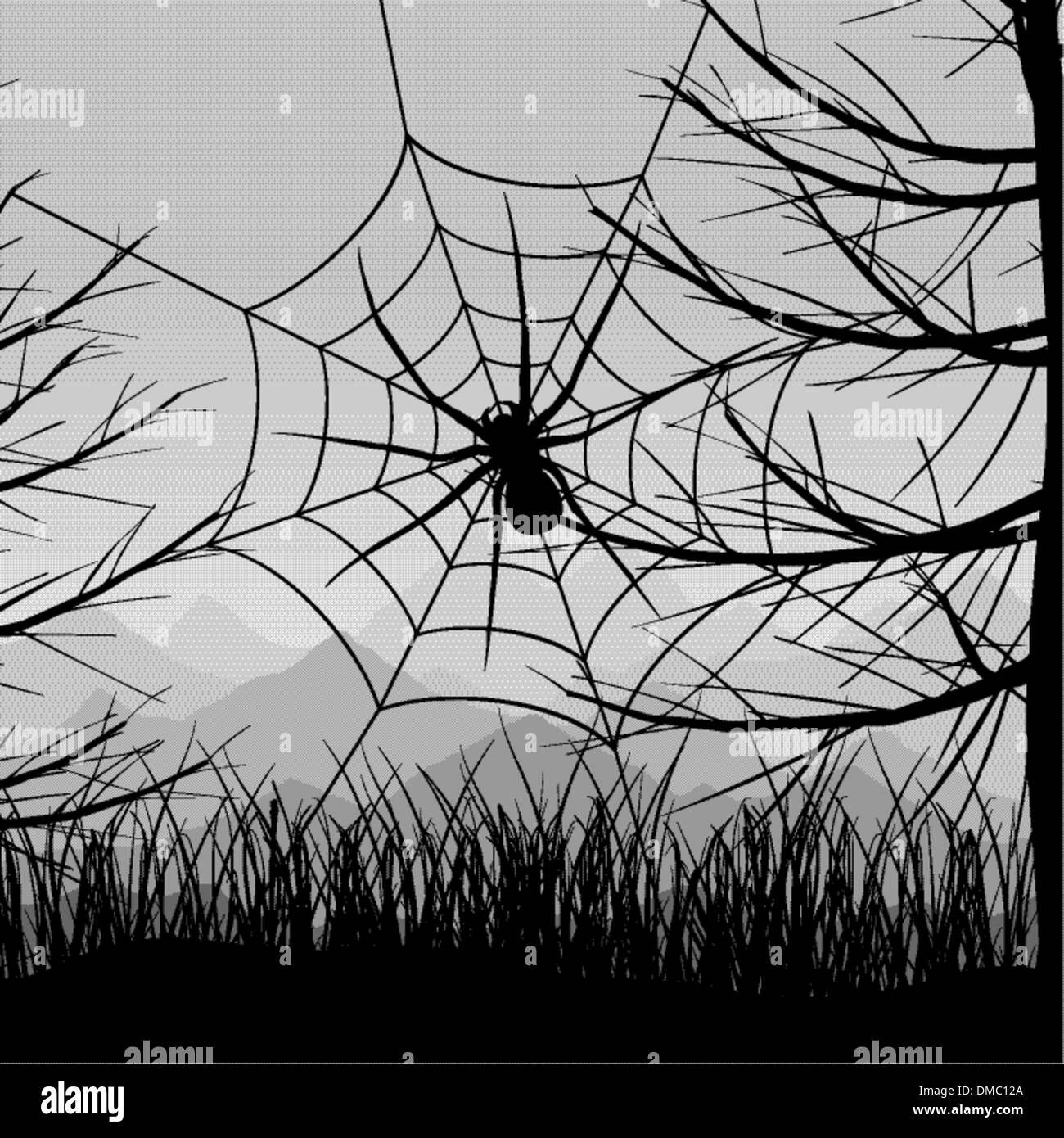 Spider tree Stock Vector Images - Alamy