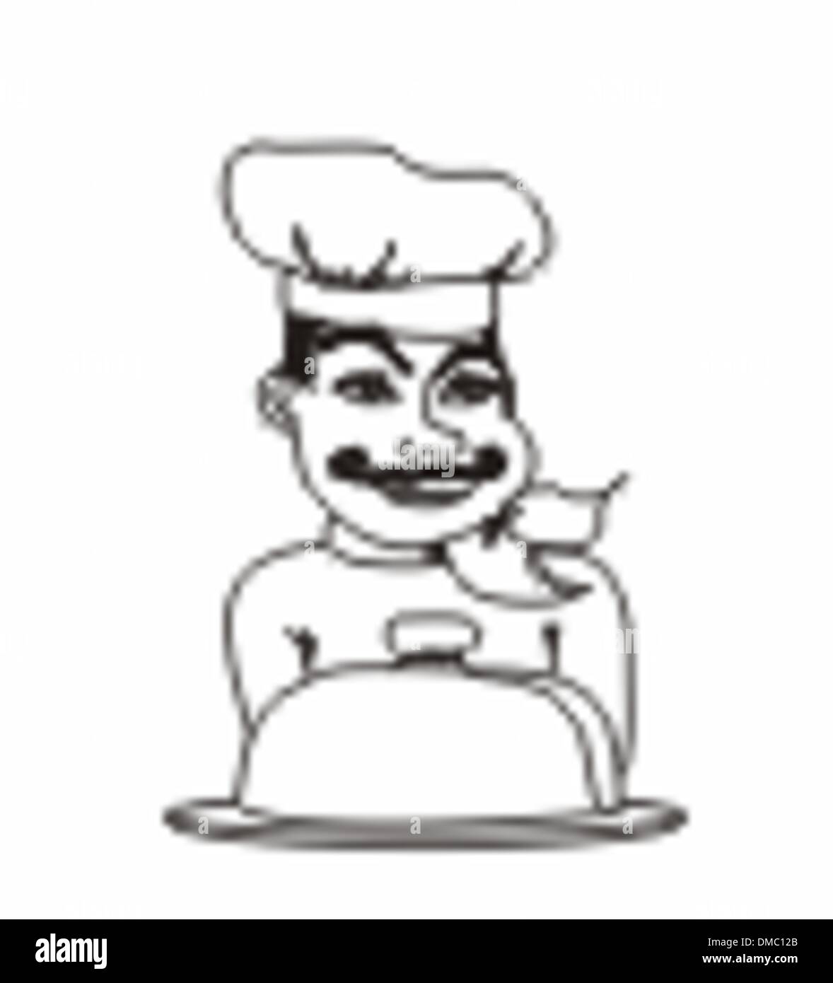 chef cook doodle illustration Stock Vector Image & Art - Alamy