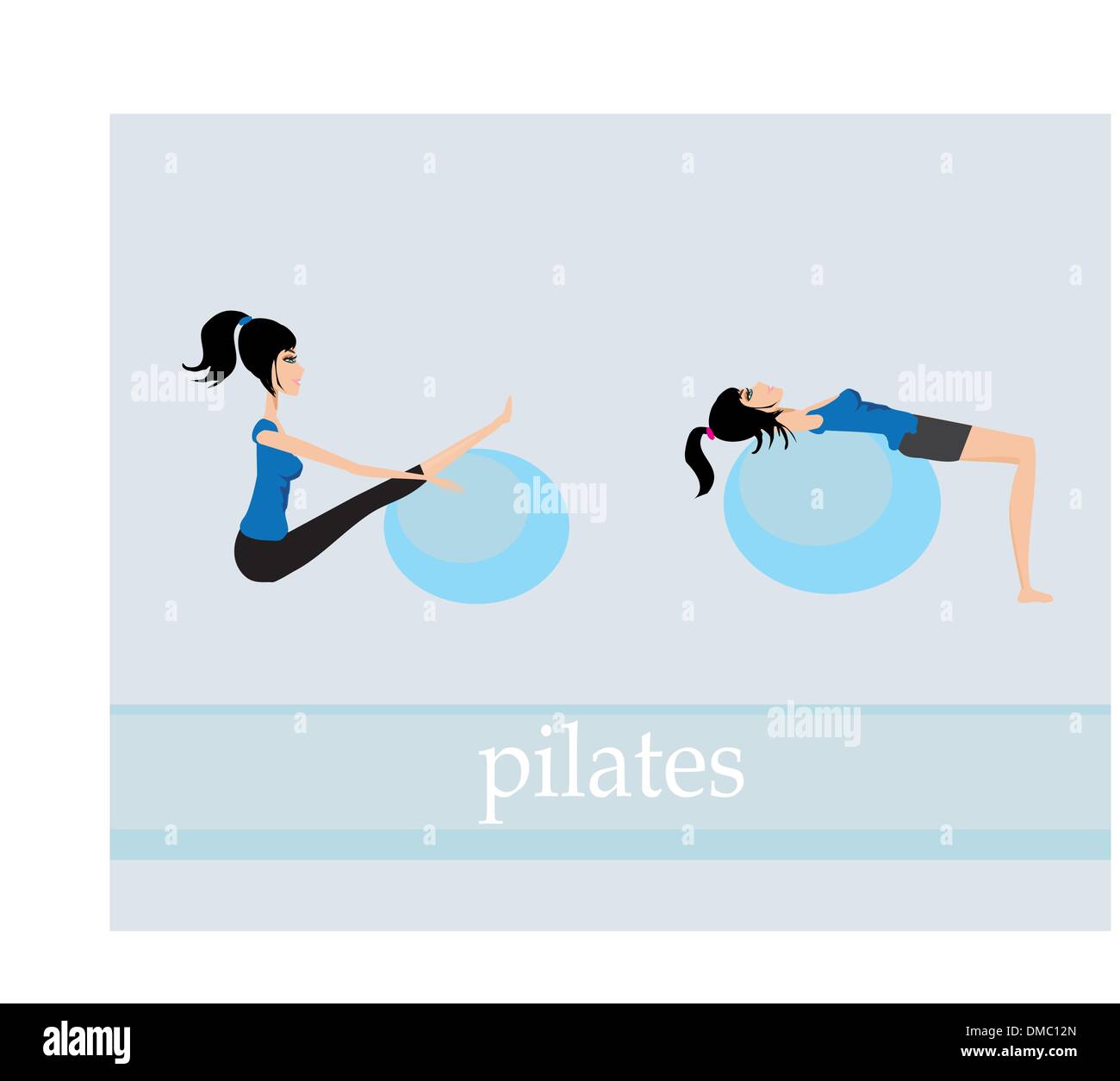 pilates exercise set Stock Vector Image & Art - Alamy