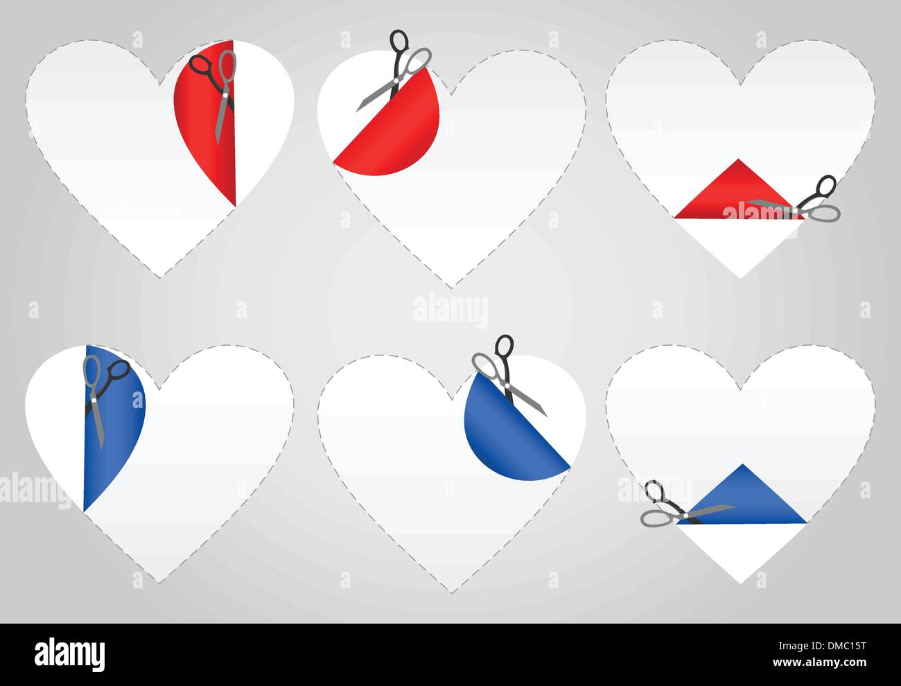 Paper art cut heart Stock Vector Images - Alamy