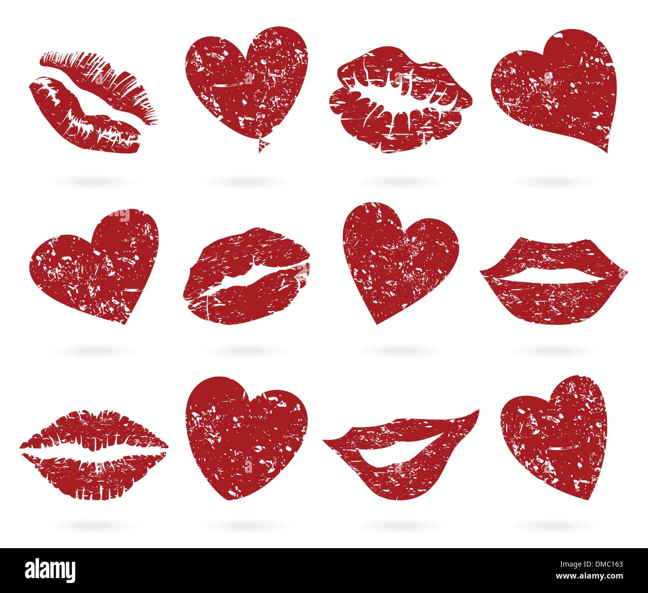 Heart and lips Stock Vector Image & Art - Alamy