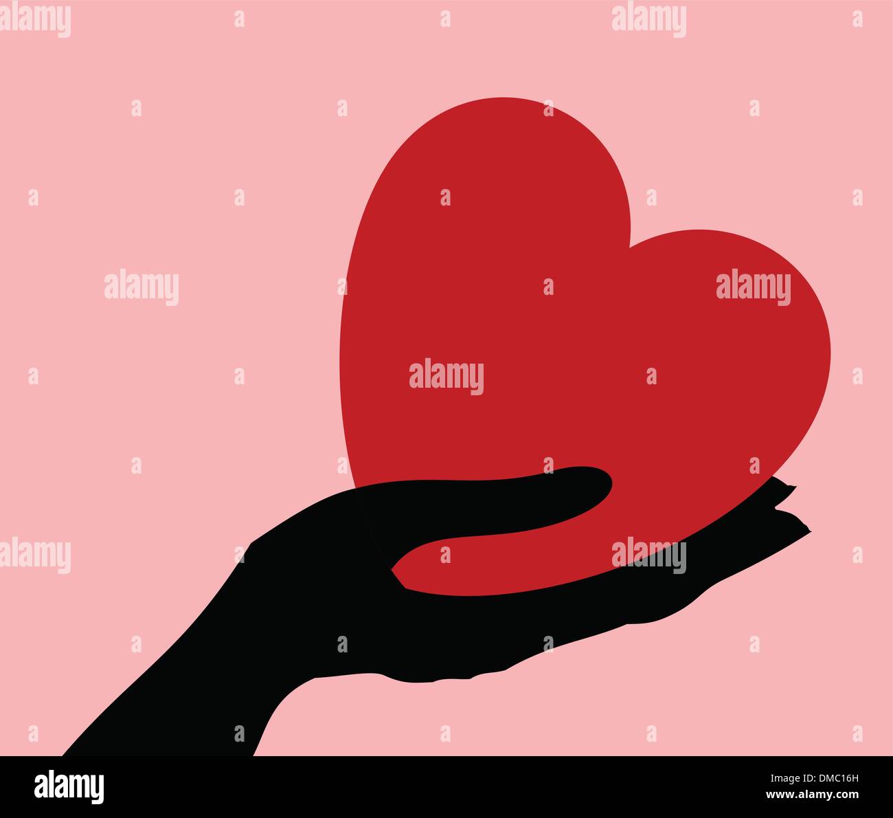 Heart in a hand Stock Vector Image & Art - Alamy