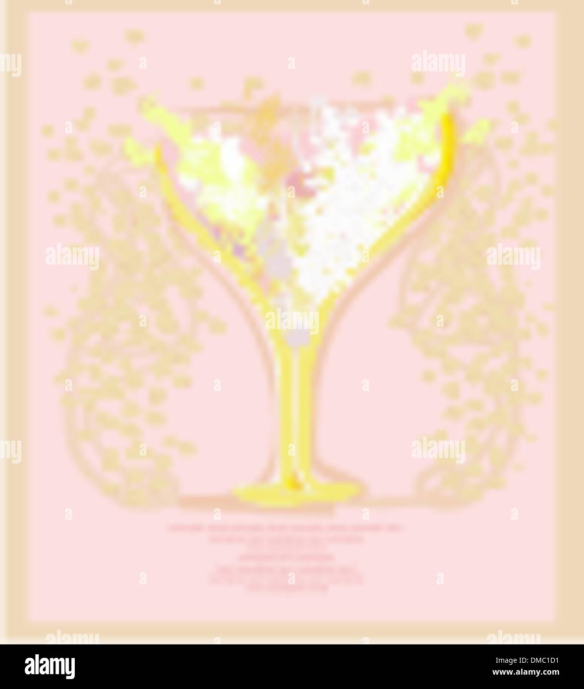 invitation to cocktail party menu or bar card space for text Stock ...