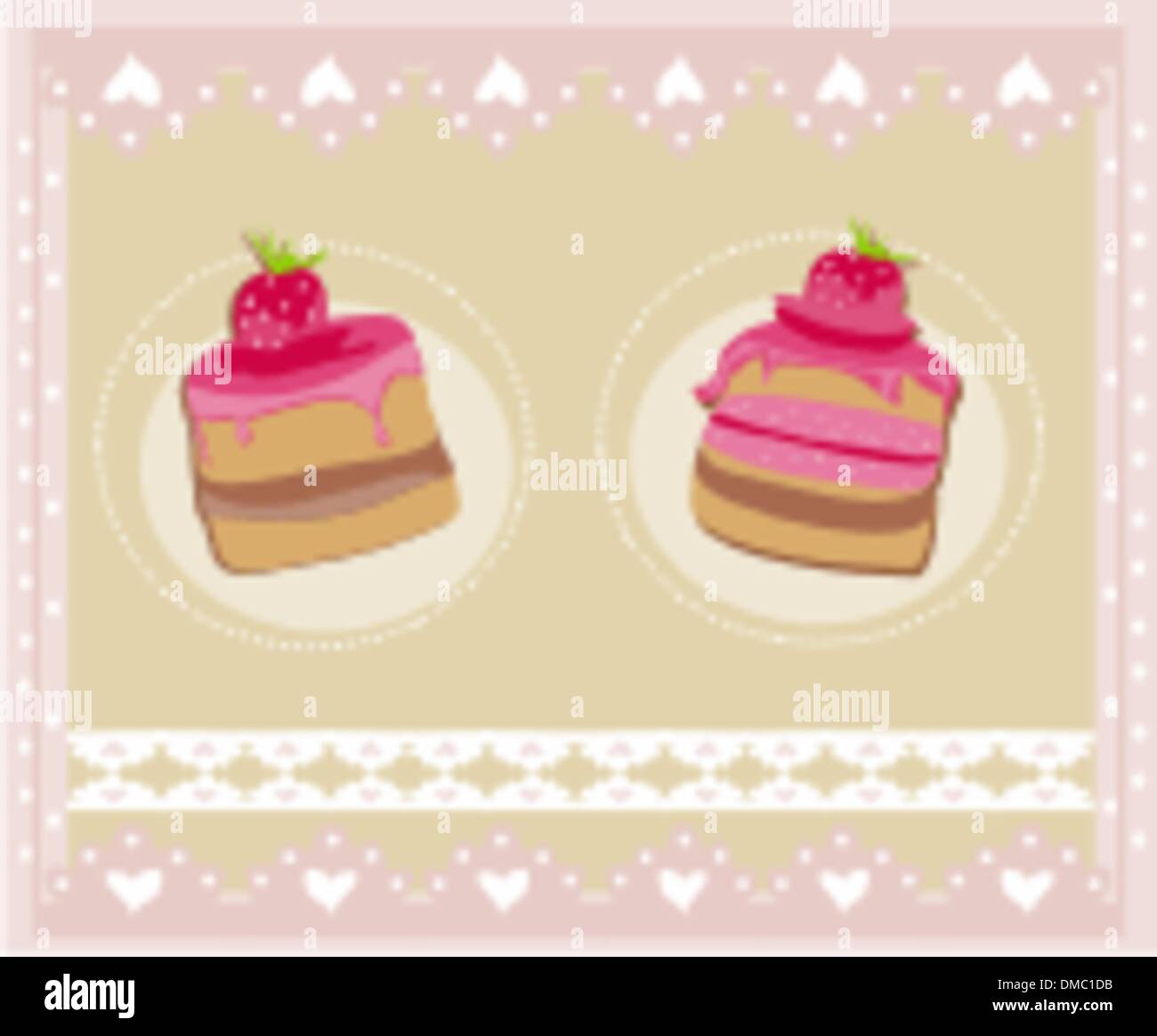 Lovely Pattern With cake Design Stock Vector Image & Art - Alamy