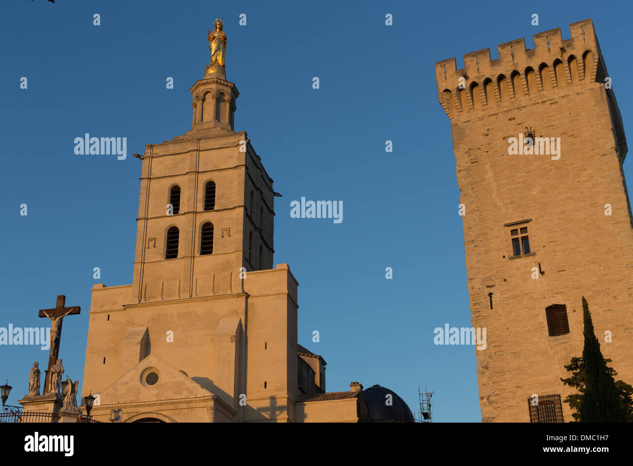 CATHEDRAL NOTRE DAME DES DOMS OF AVIGNON, BUILT IN THE 12TH CENTURY AND ...
