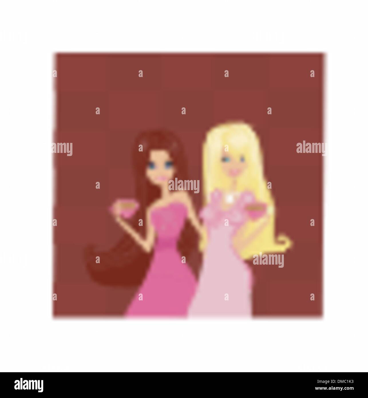 cute pretty girl in coffee break Stock Vector Image & Art - Alamy