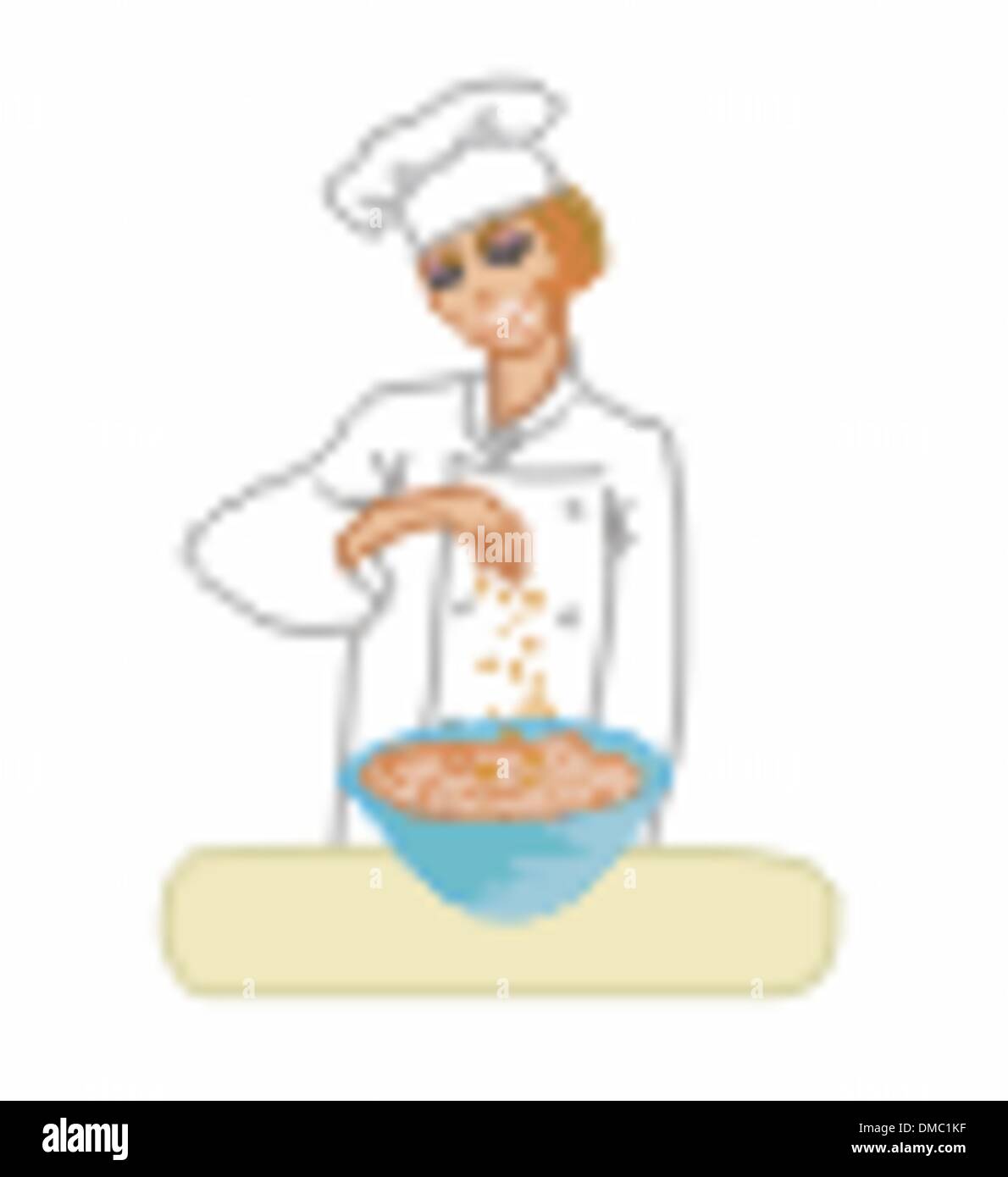 Beautiful lady cooking Stock Vector Image & Art - Alamy