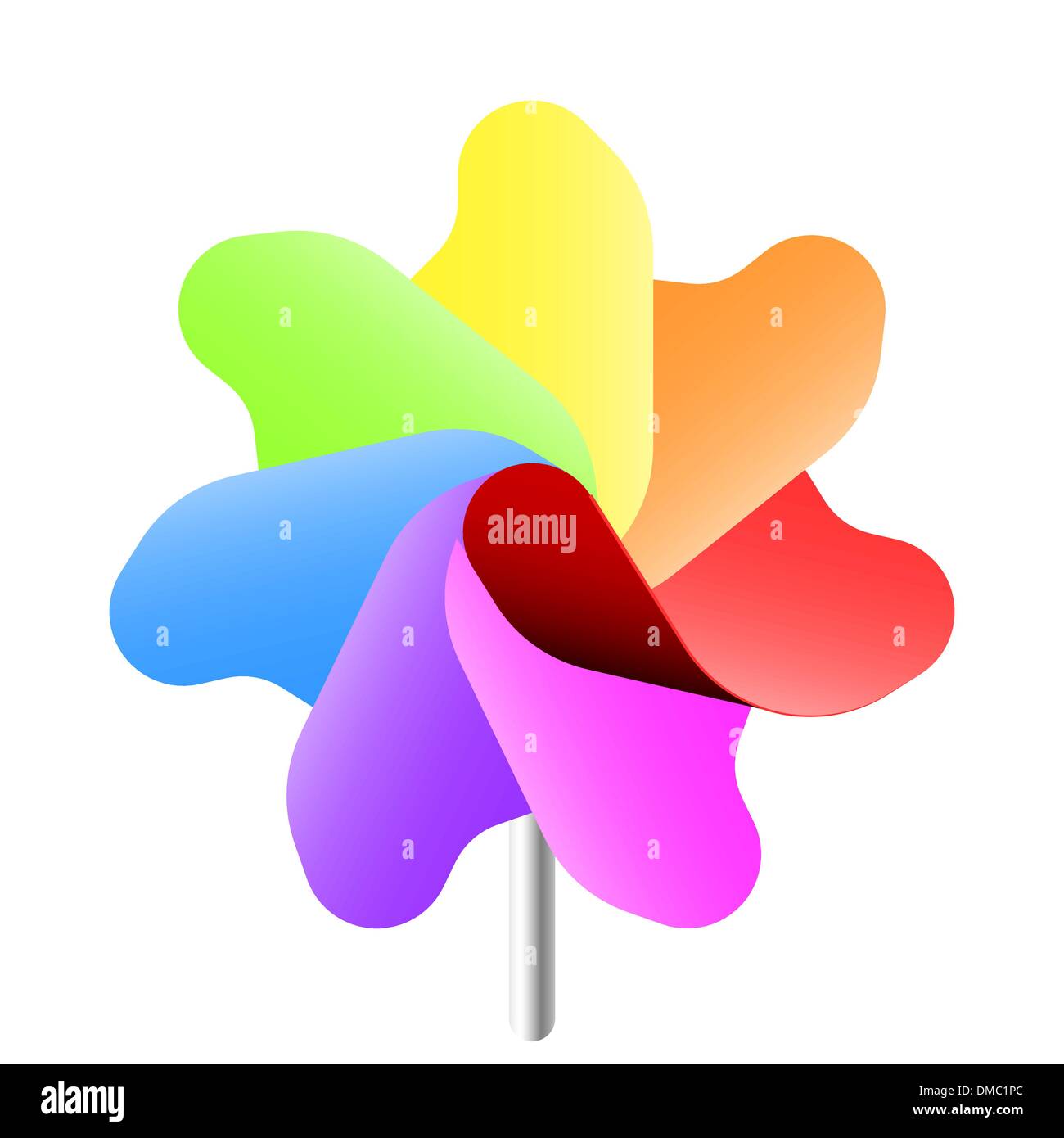 Windmill on blue background Stock Vector Images - Alamy