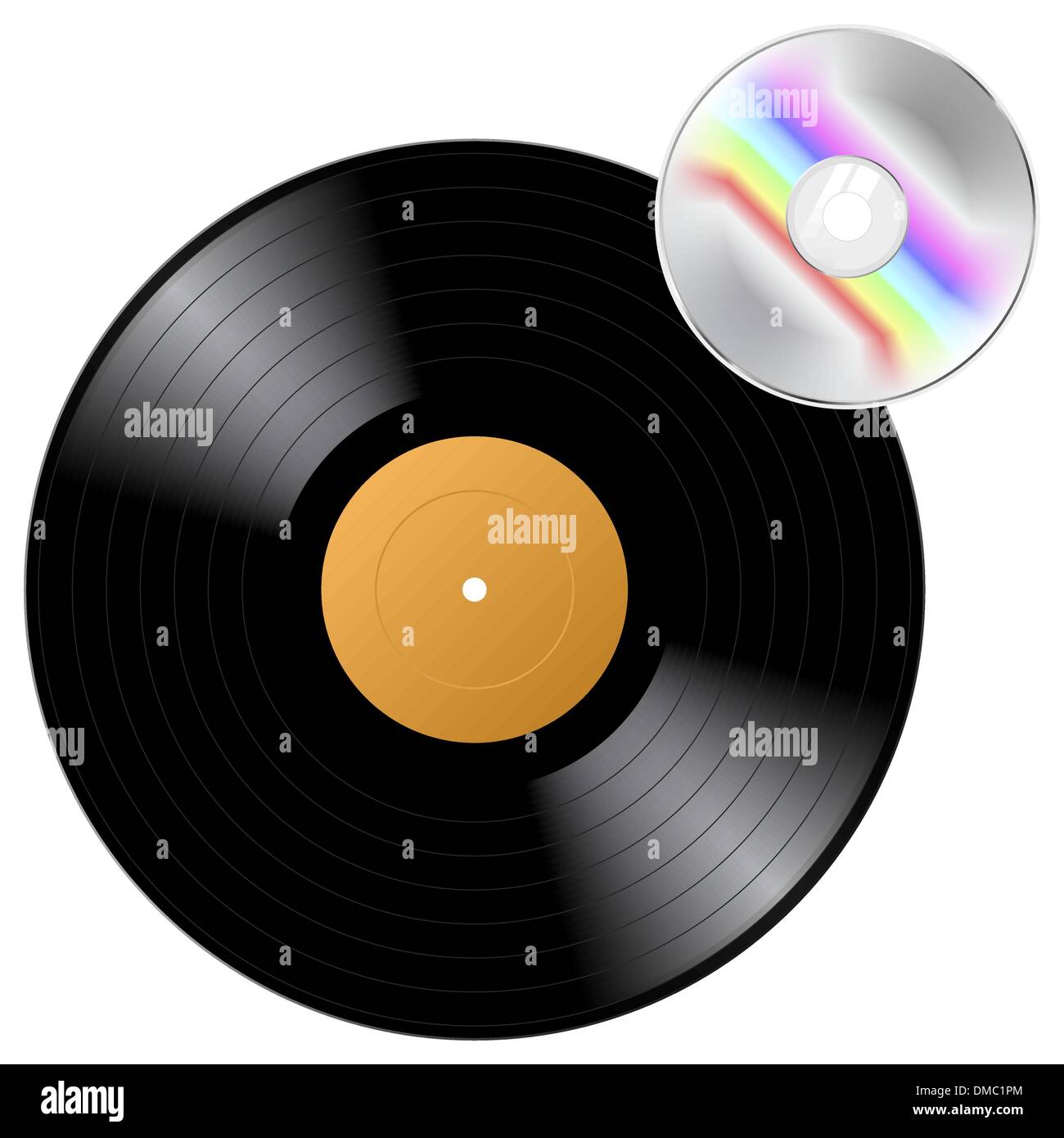 Vector vinyl record with cd Stock Vector Image & Art - Alamy