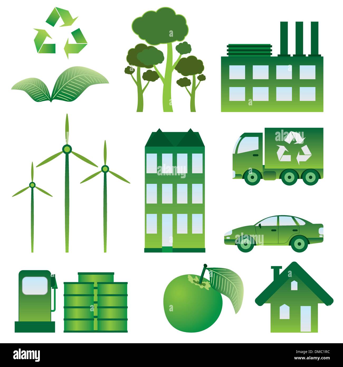 Power plant icons set Cut Out Stock Images & Pictures - Alamy