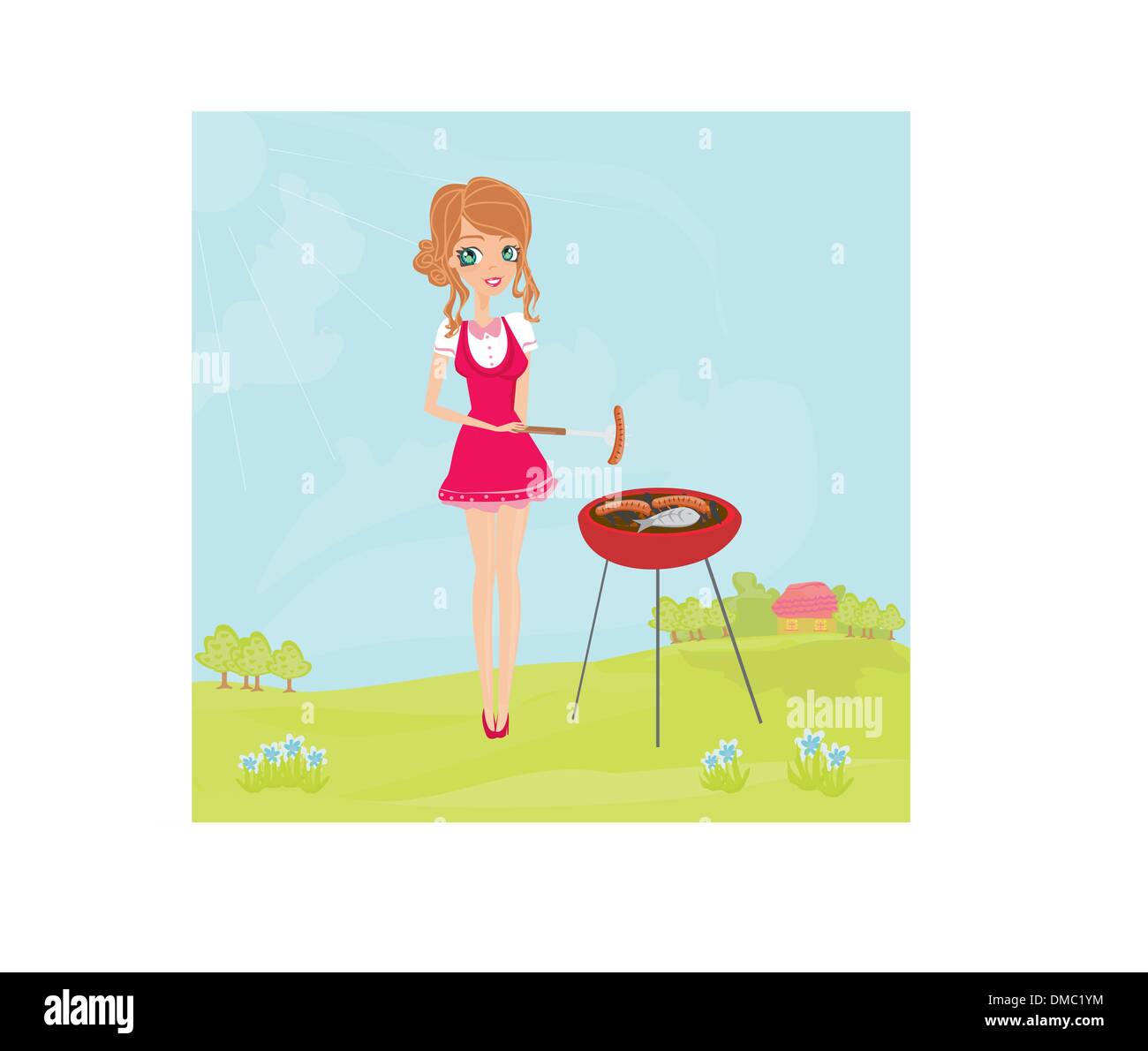 Broil beef Stock Vector Images - Alamy