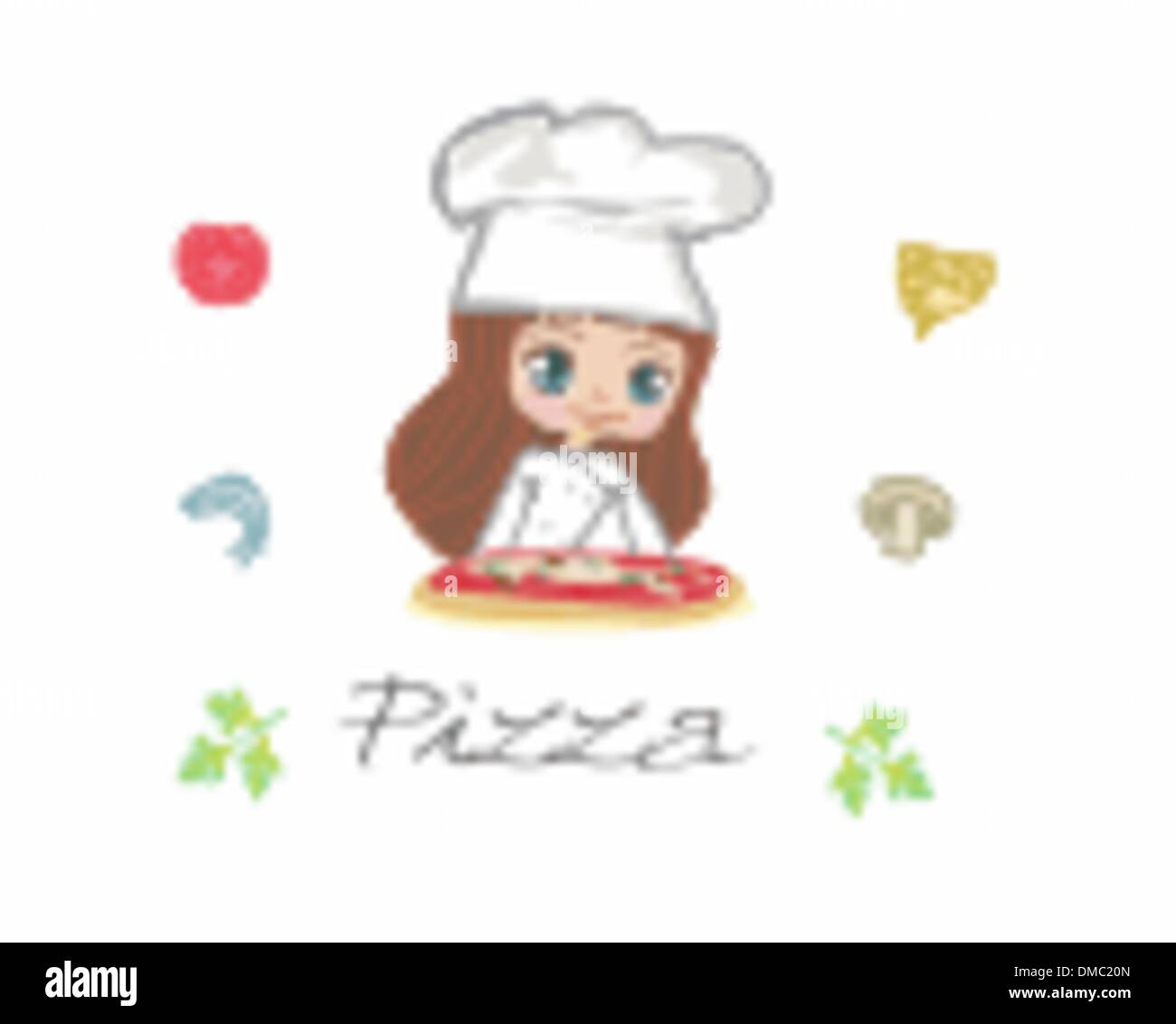 Beautiful adult woman cooking Cut Out Stock Images & Pictures - Alamy