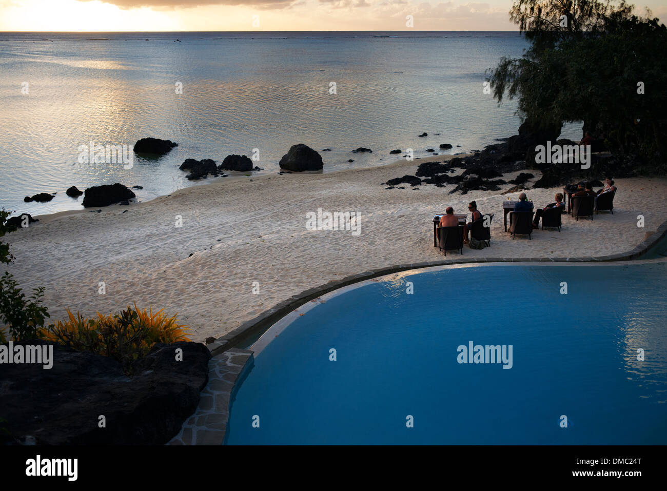 Aitutaki. Cook Island. Polynesia. South Pacific Ocean. Seaside swimming ...