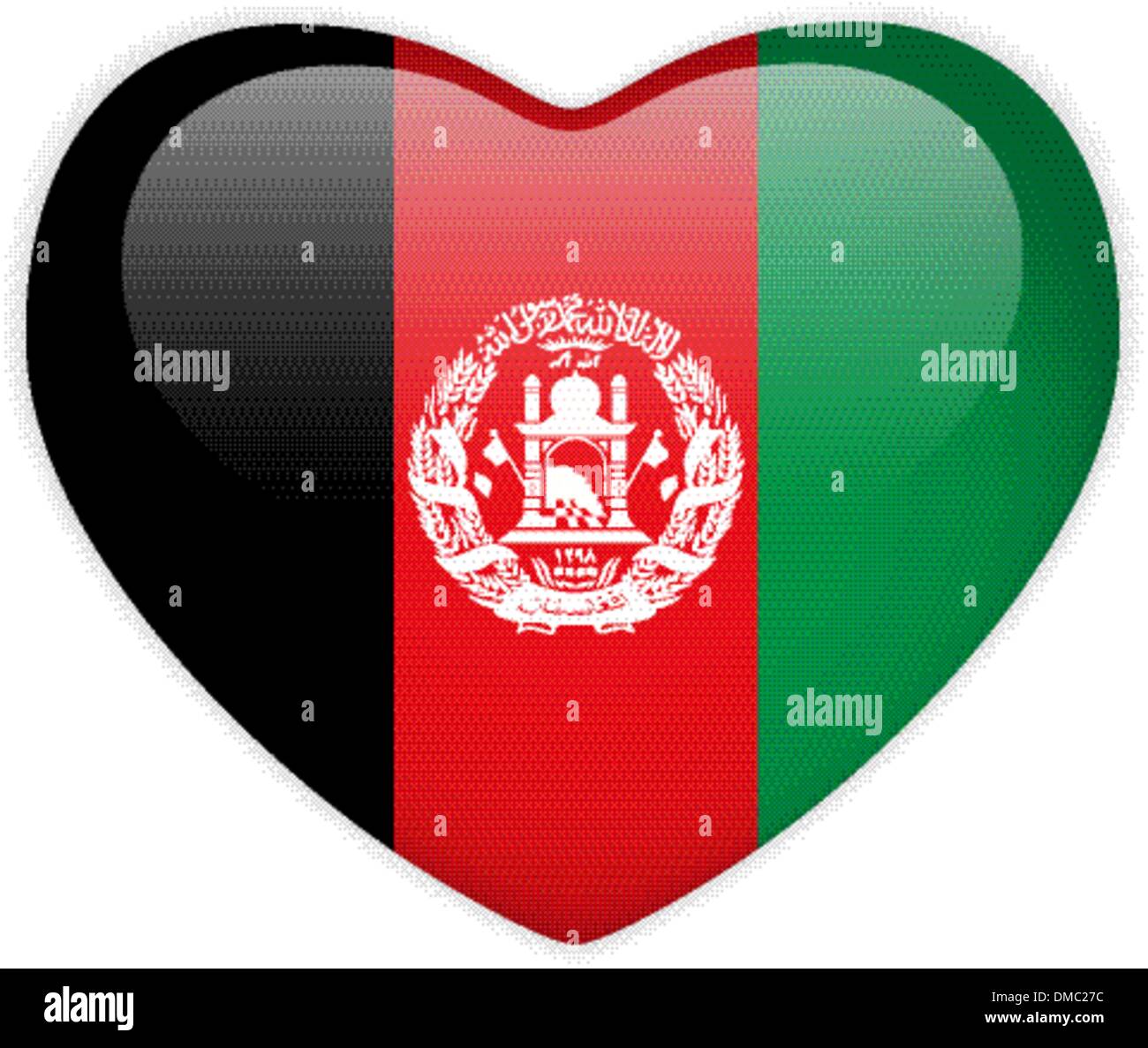 Afghanistan Flag Heart Glossy Button Stock Vector Image & Art - Alamy