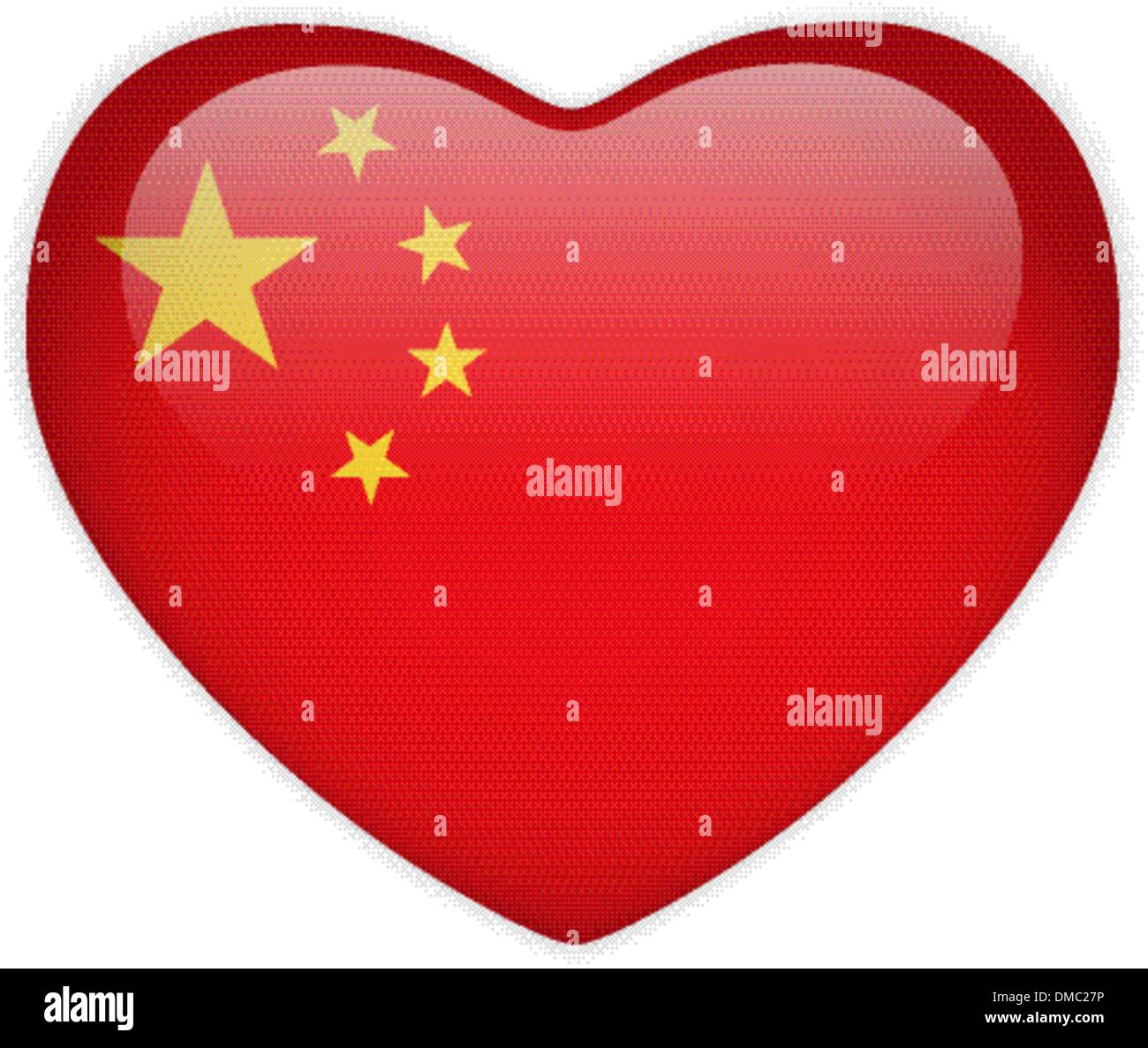 Love china symbol heart flag hi-res stock photography and images - Alamy