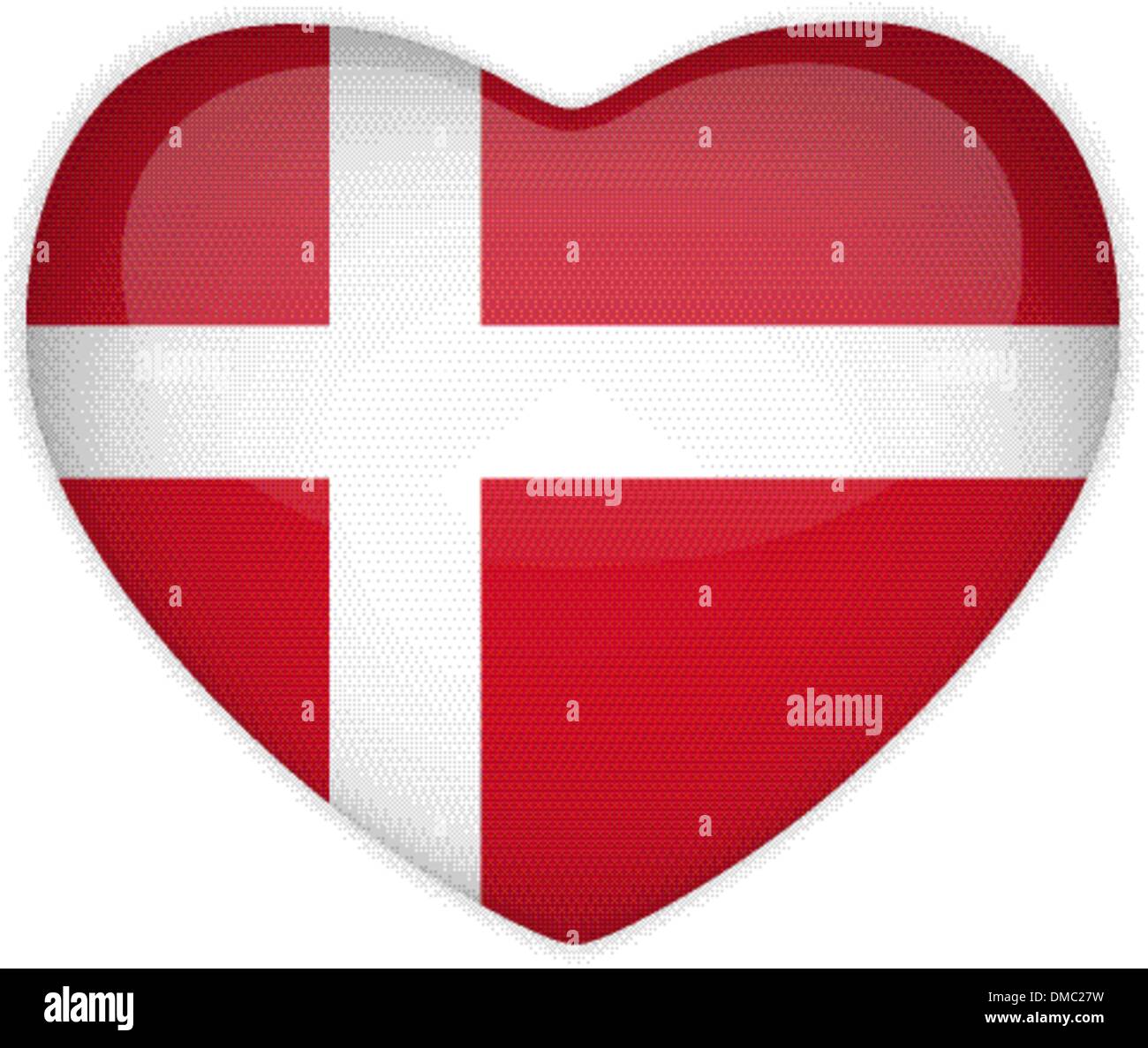 Denmark flag heart Stock Vector Images - Alamy