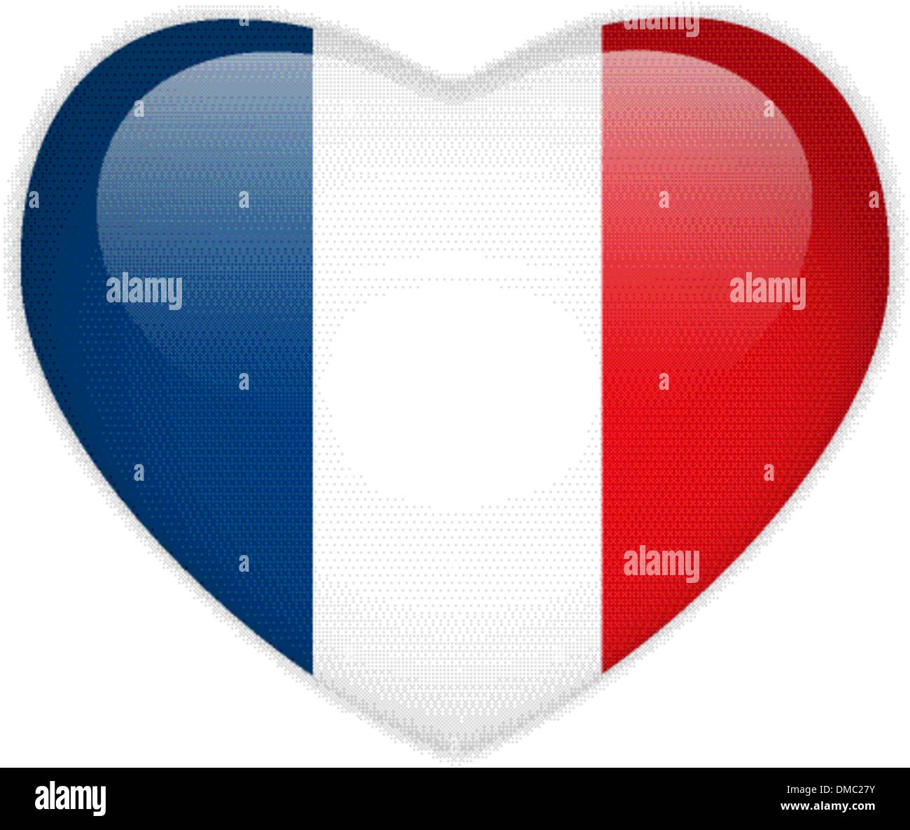 French heart flag Stock Vector Images - Alamy
