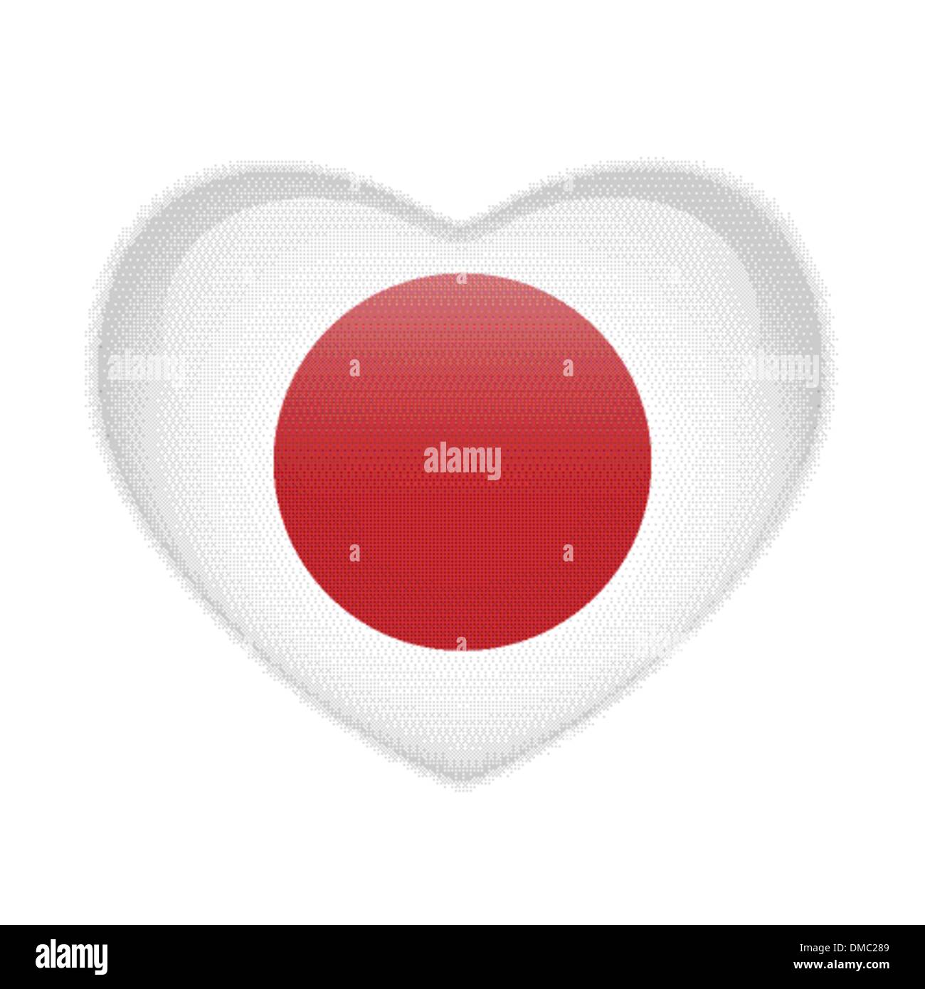 Japan national flag heart hi-res stock photography and images - Alamy
