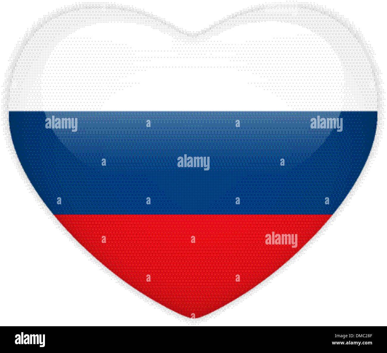 Love russia heart flag icon hi-res stock photography and images - Alamy