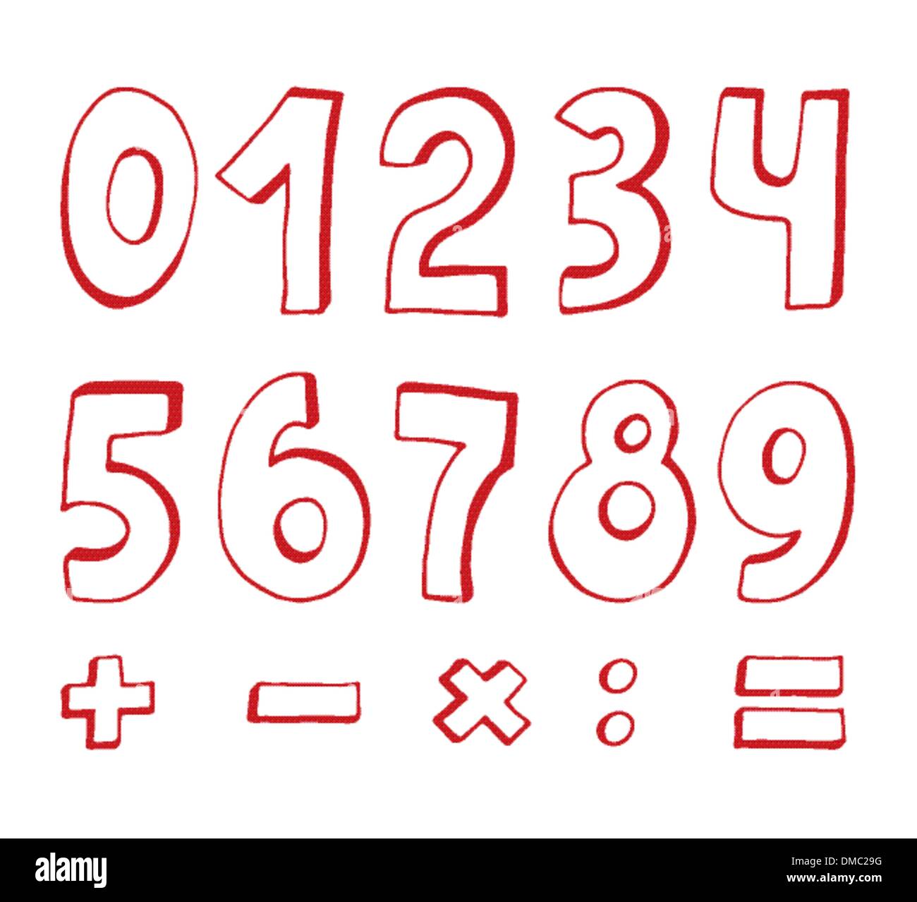 Number design Cut Out Stock Images & Pictures - Alamy