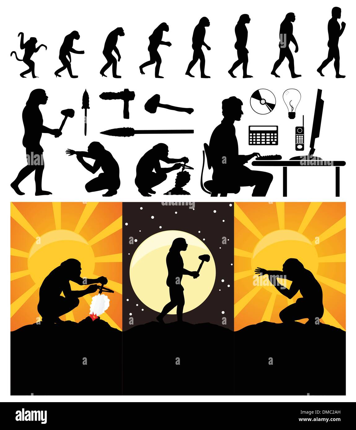Evolution Man Vector Stock Photos & Evolution Man Vector Stock Images ...