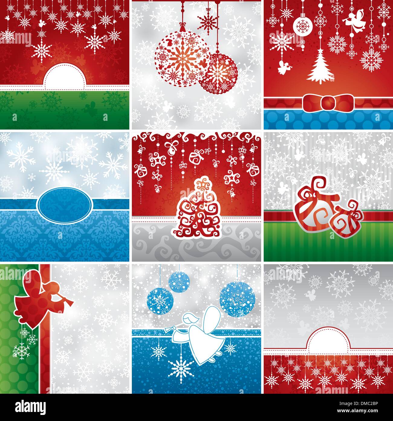 Set red christmas bow Stock Vector Images - Alamy