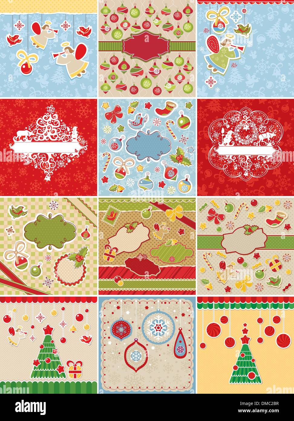 Leaf art christmas cards Stock Vector Images - Alamy