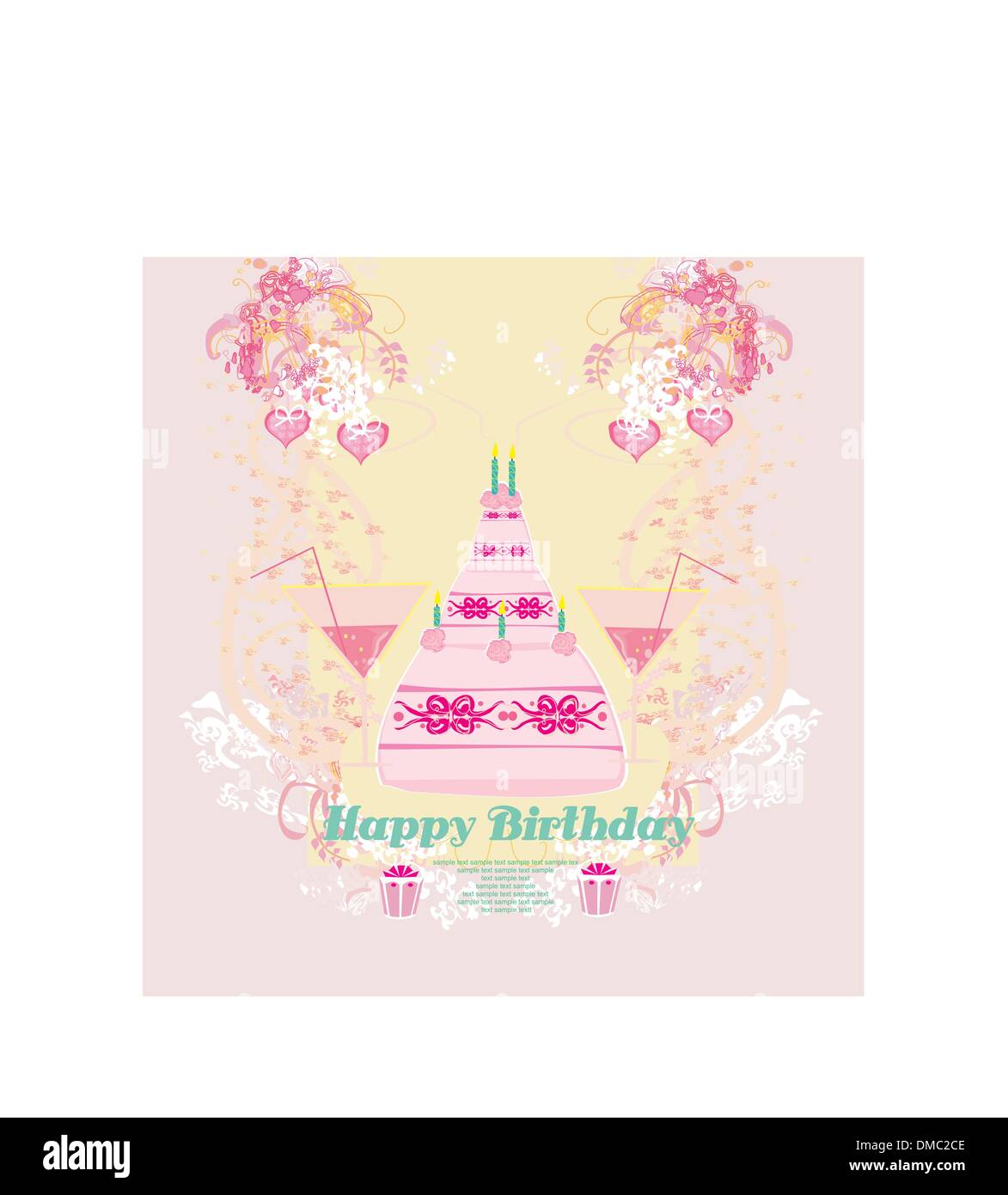 Happy Birthday Card - vector illustration Stock Vector Image & Art - Alamy