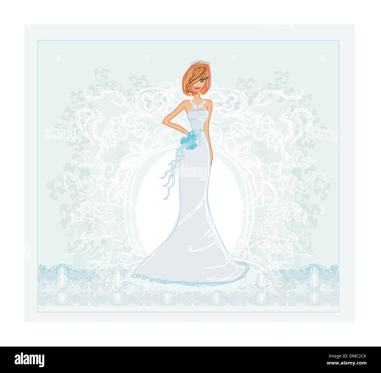 Beautiful bride card Stock Vector Image & Art - Alamy