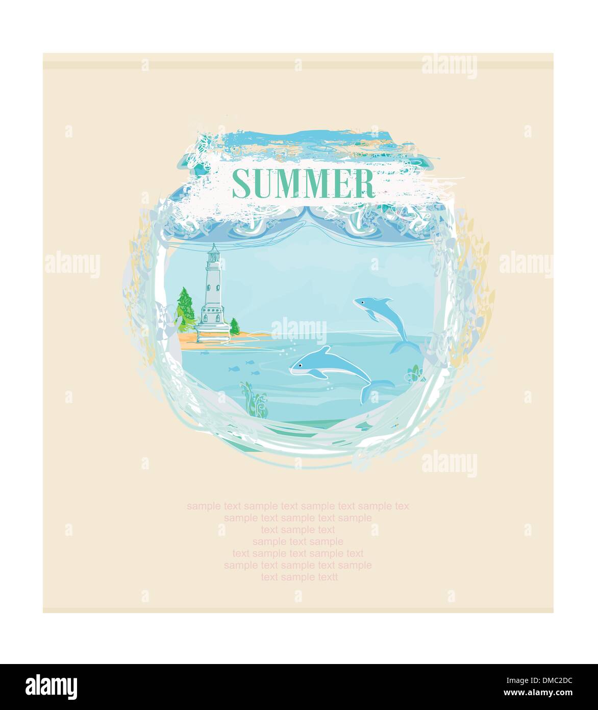 Beach ocean waves cloudy Cut Out Stock Images & Pictures - Alamy