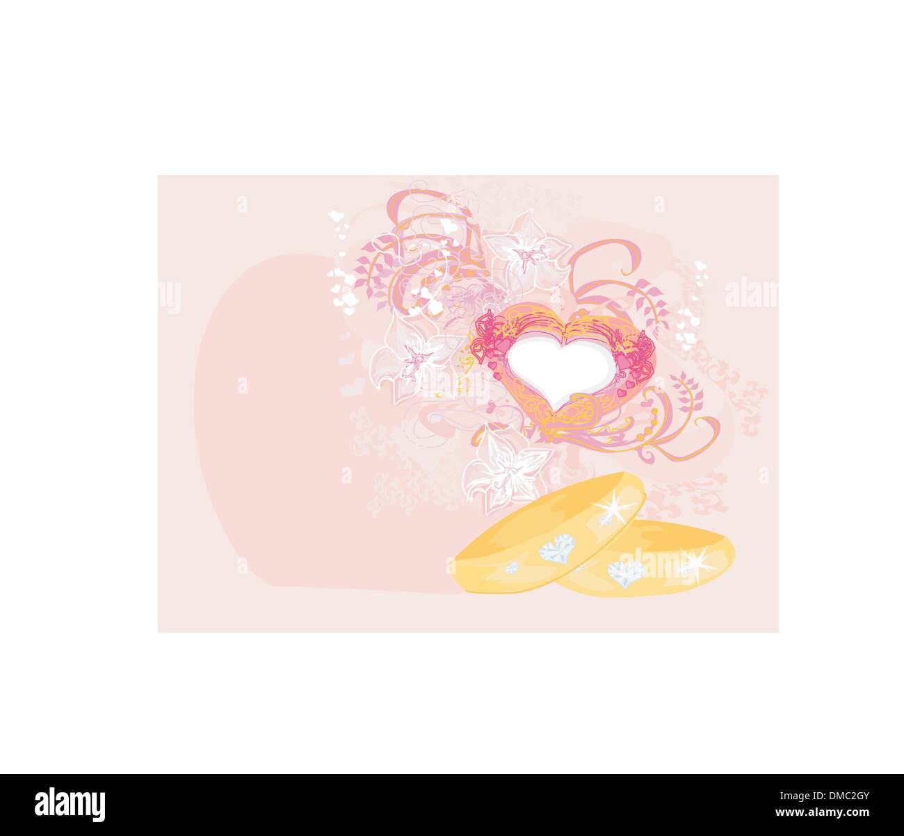 wedding Invitation card with rings Stock Vector Image & Art - Alamy