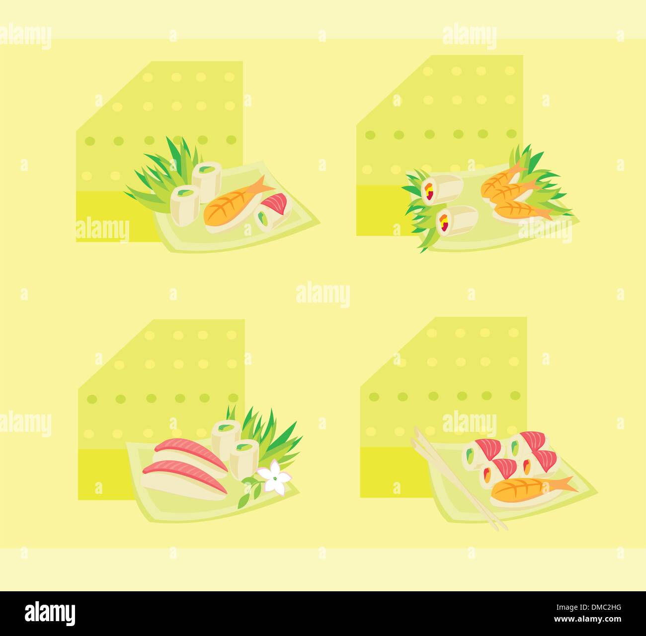 Vector Illustration Of Sushi Set Stock Vector Image And Art Alamy