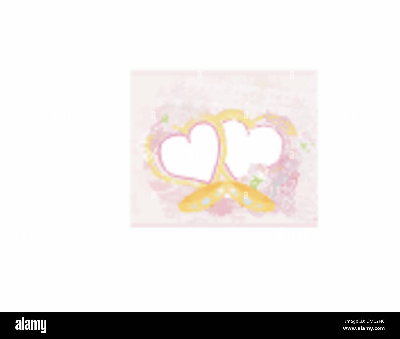 Vintage wedding card rings gold Stock Vector Images - Alamy