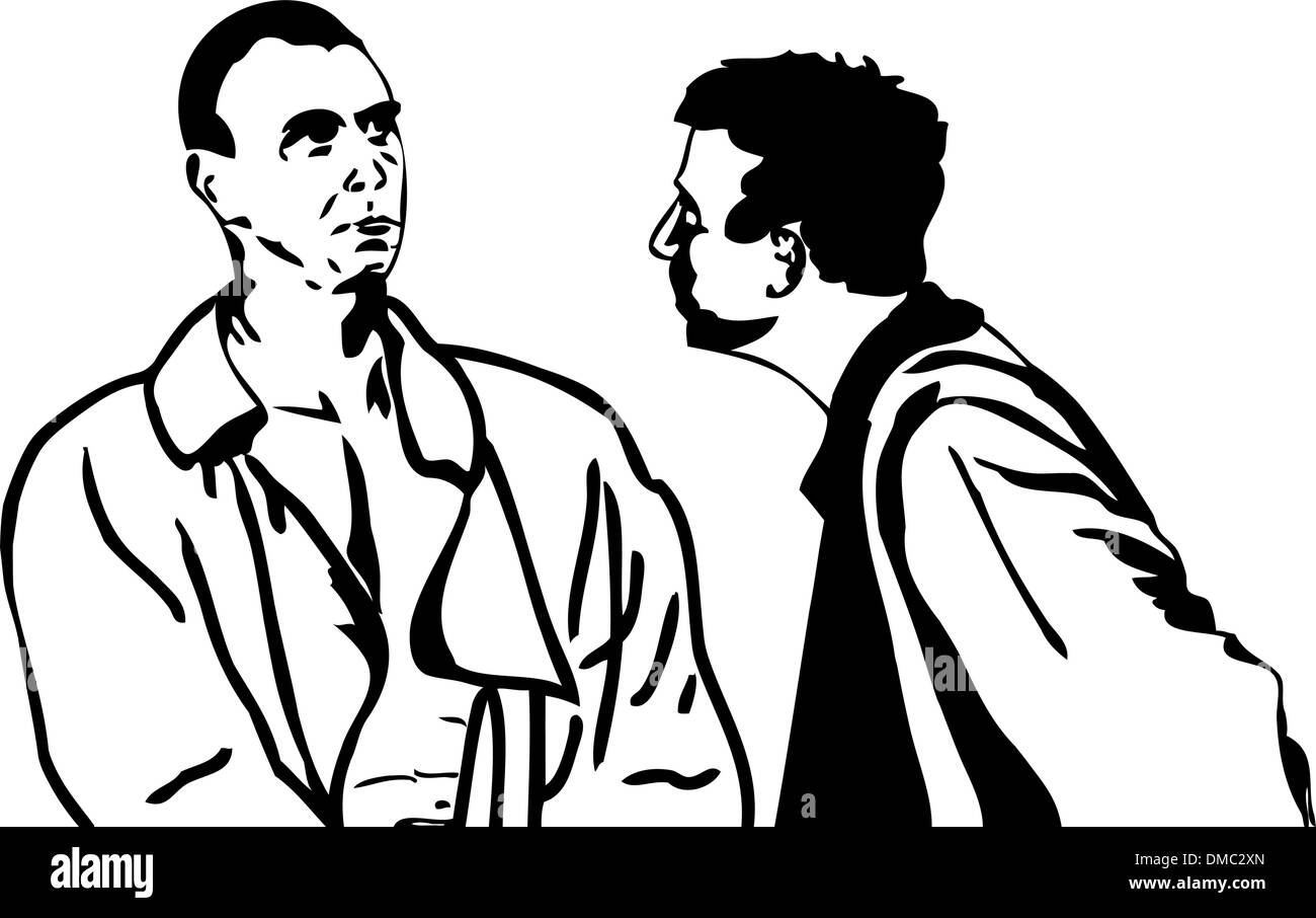 Two men talking Stock Vector Image & Art - Alamy