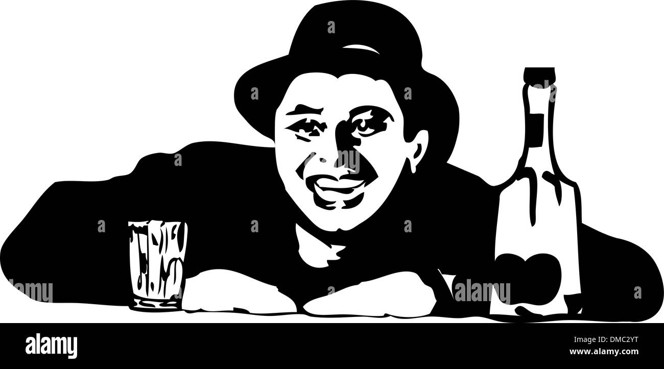 Young man glass water Black and White Stock Photos & Images - Alamy