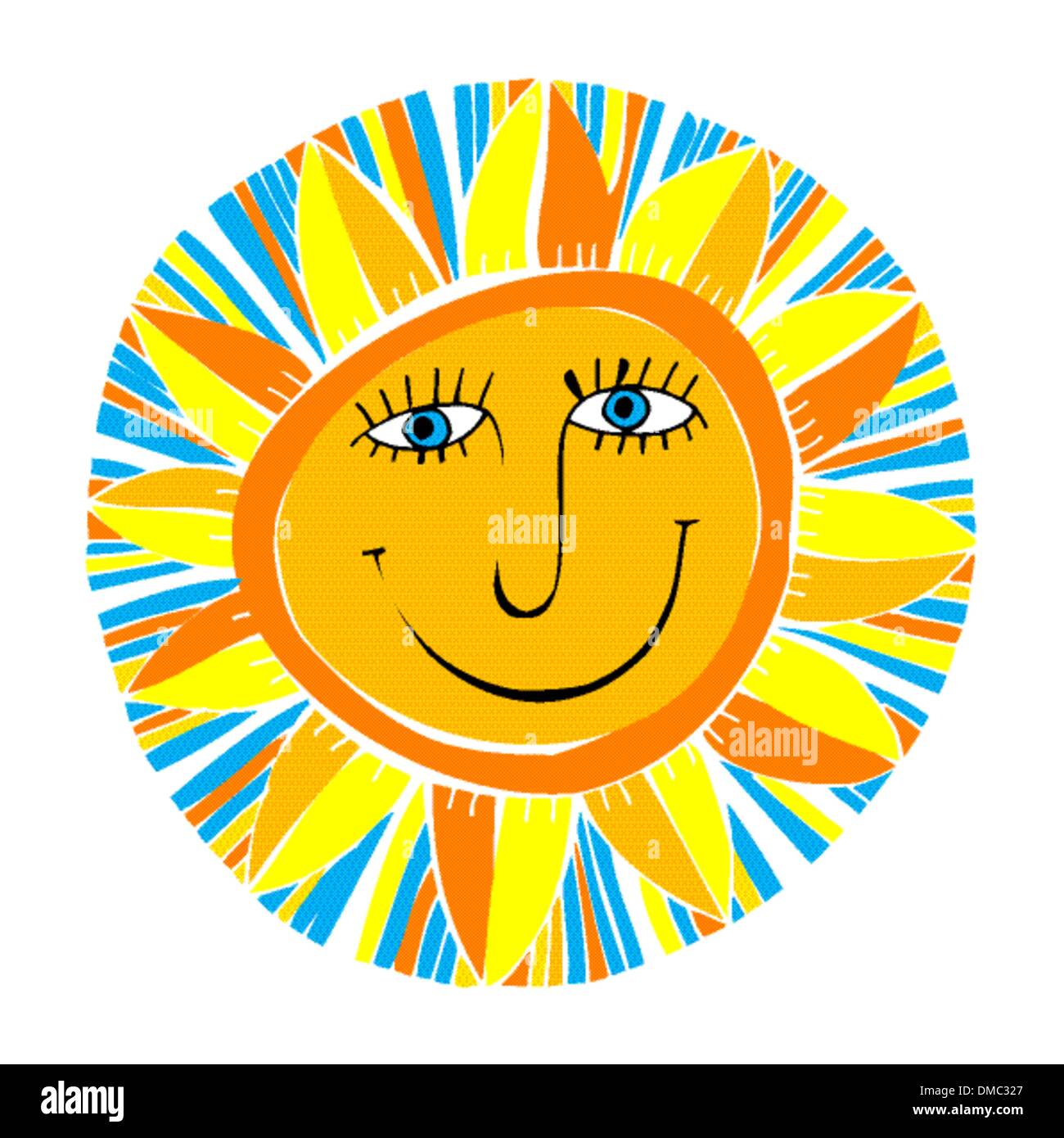 abstract smiling sun Stock Vector Image & Art - Alamy