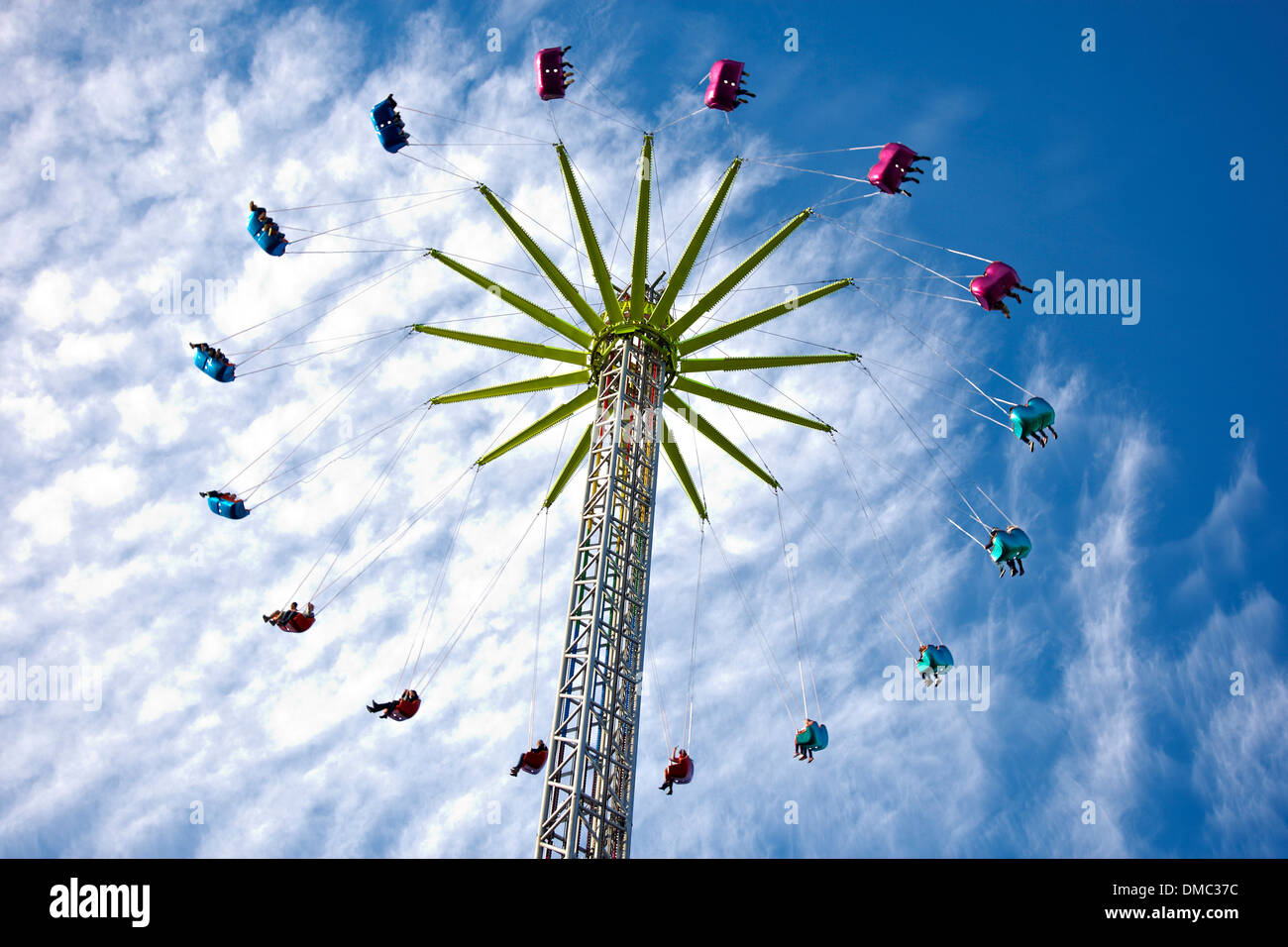A high rise fun ride in Swansea ahead of Christmas Stock Photo - Alamy