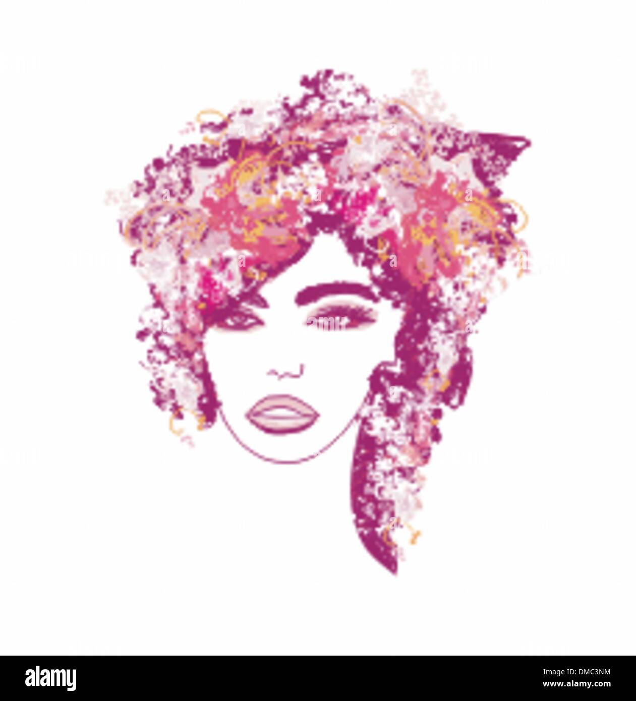Abstract Beautiful Woman poster Stock Vector Image & Art - Alamy
