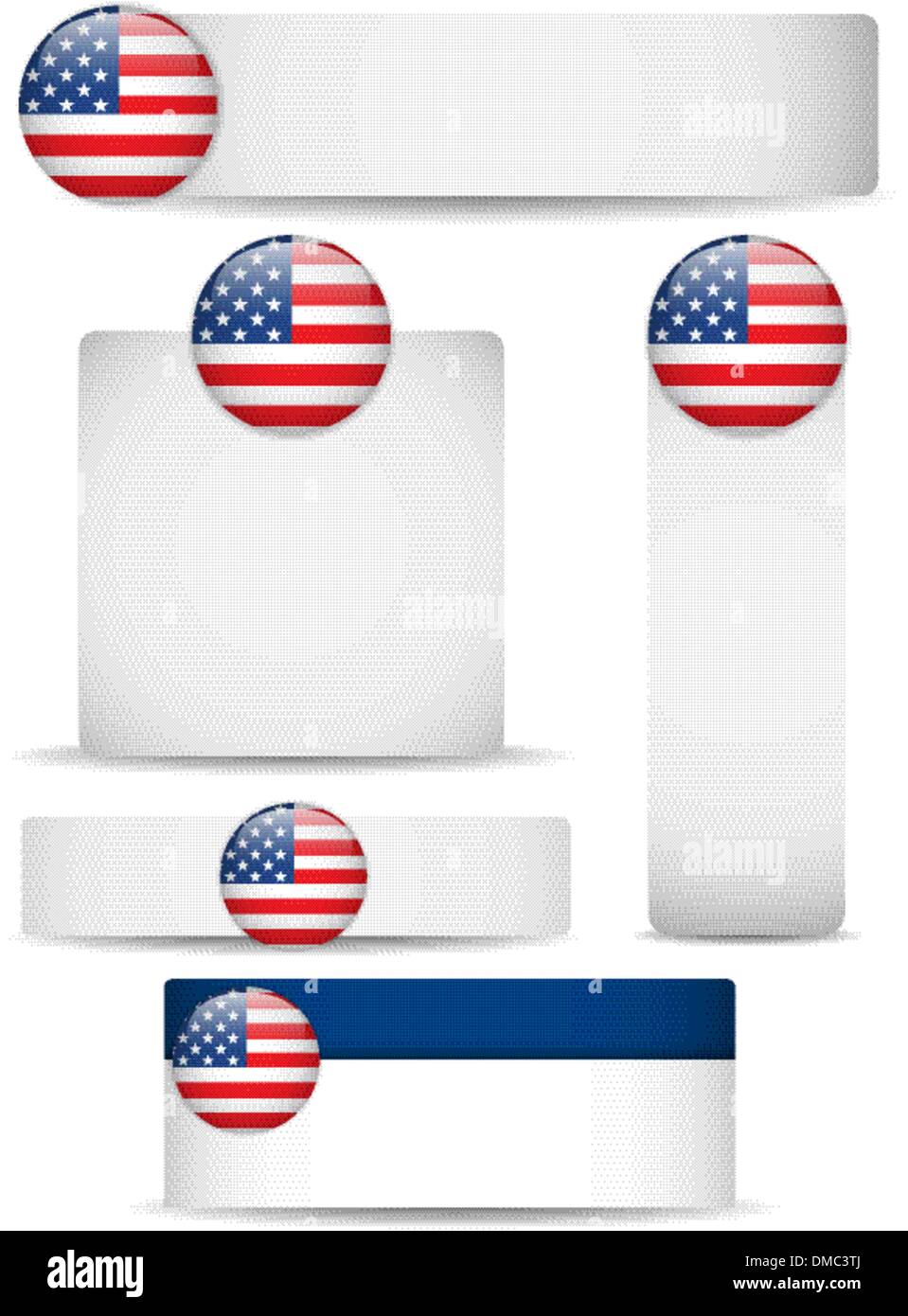 United States Country Set of Banners Stock Vector Image & Art - Alamy