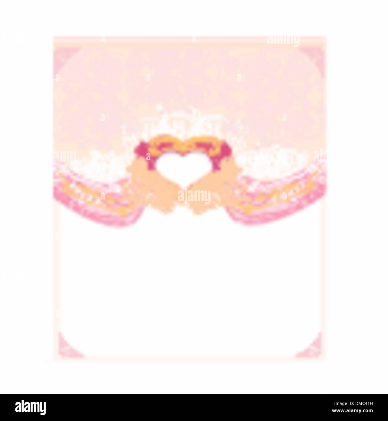 romantic vintage with heart invitation Stock Vector Image & Art - Alamy