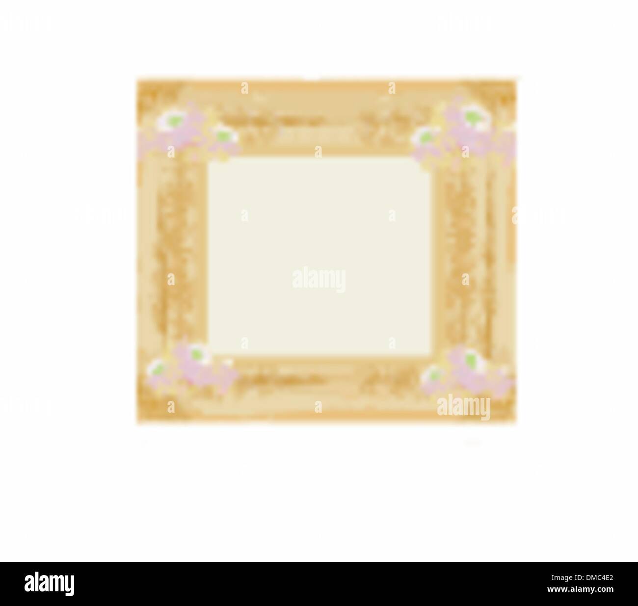 Grunge Frame For Congratulation With Flowers Stock Vector Image & Art ...